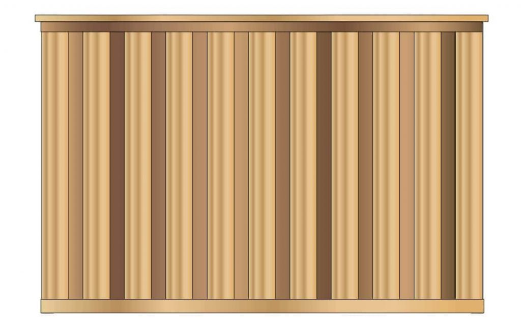Vertical Fence - Cap & Trim with Beveled Rot Board | Best Fence